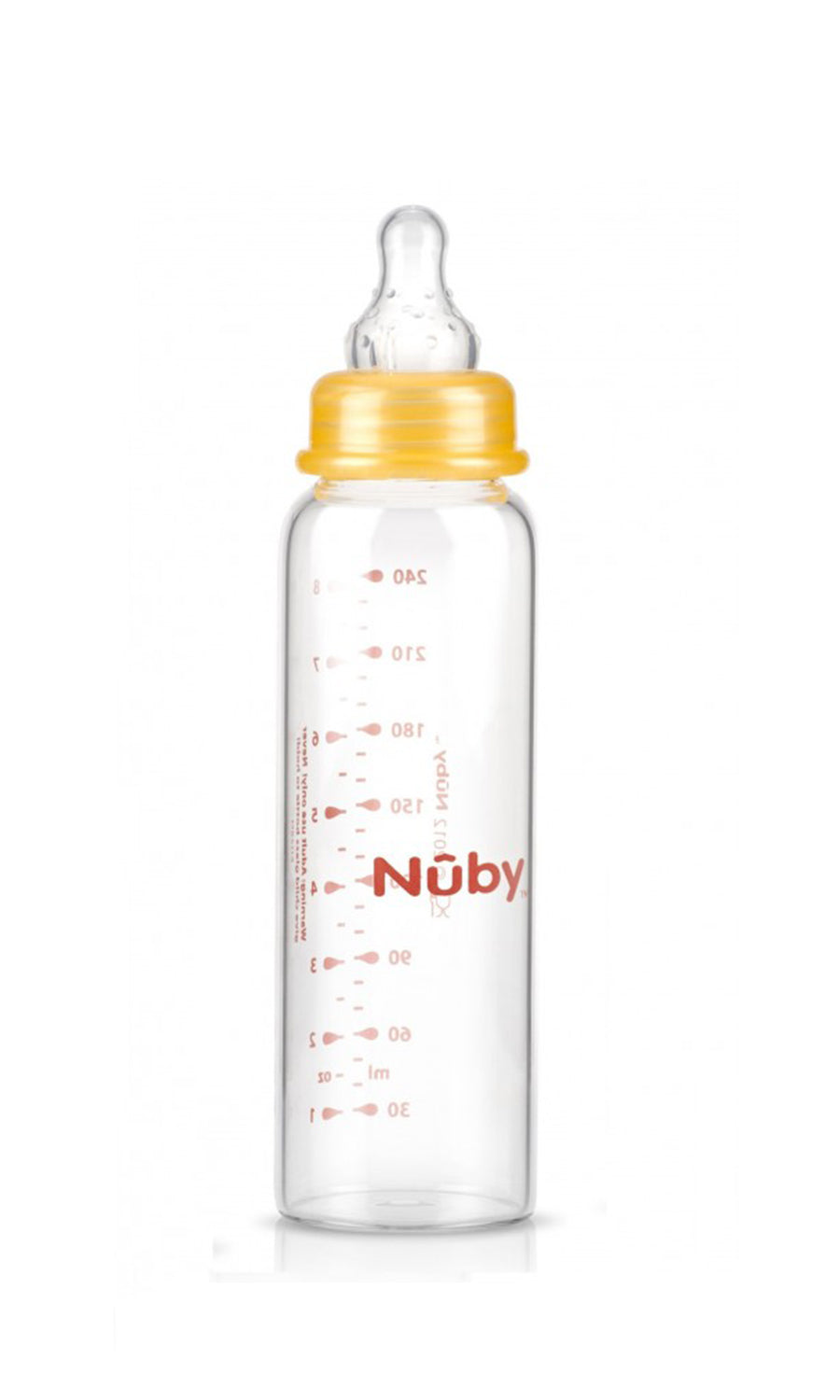 Nuby Natural Glass Bottle - 240ML – Zubaidas Online