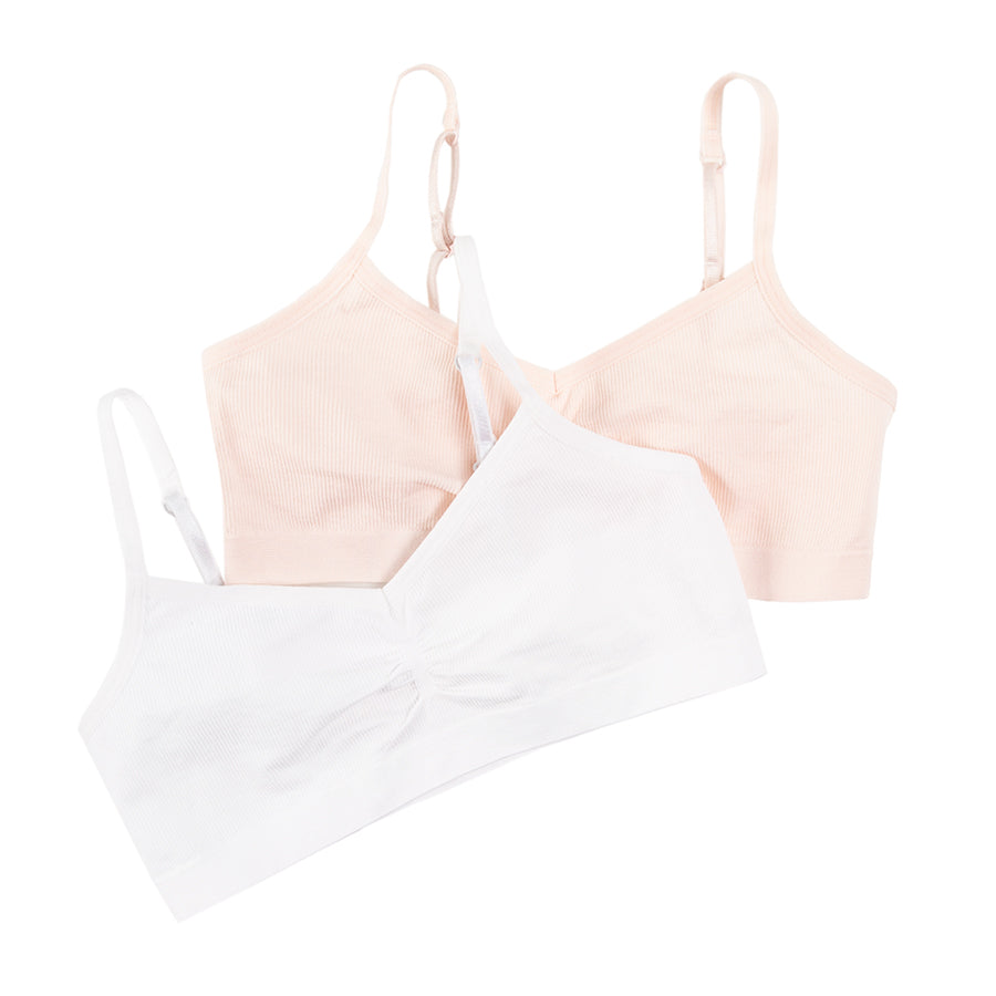 Girls' Bra, Light Pink, White, Set, 2 Pcs. CC CUG2421537 – Zubaidas Online
